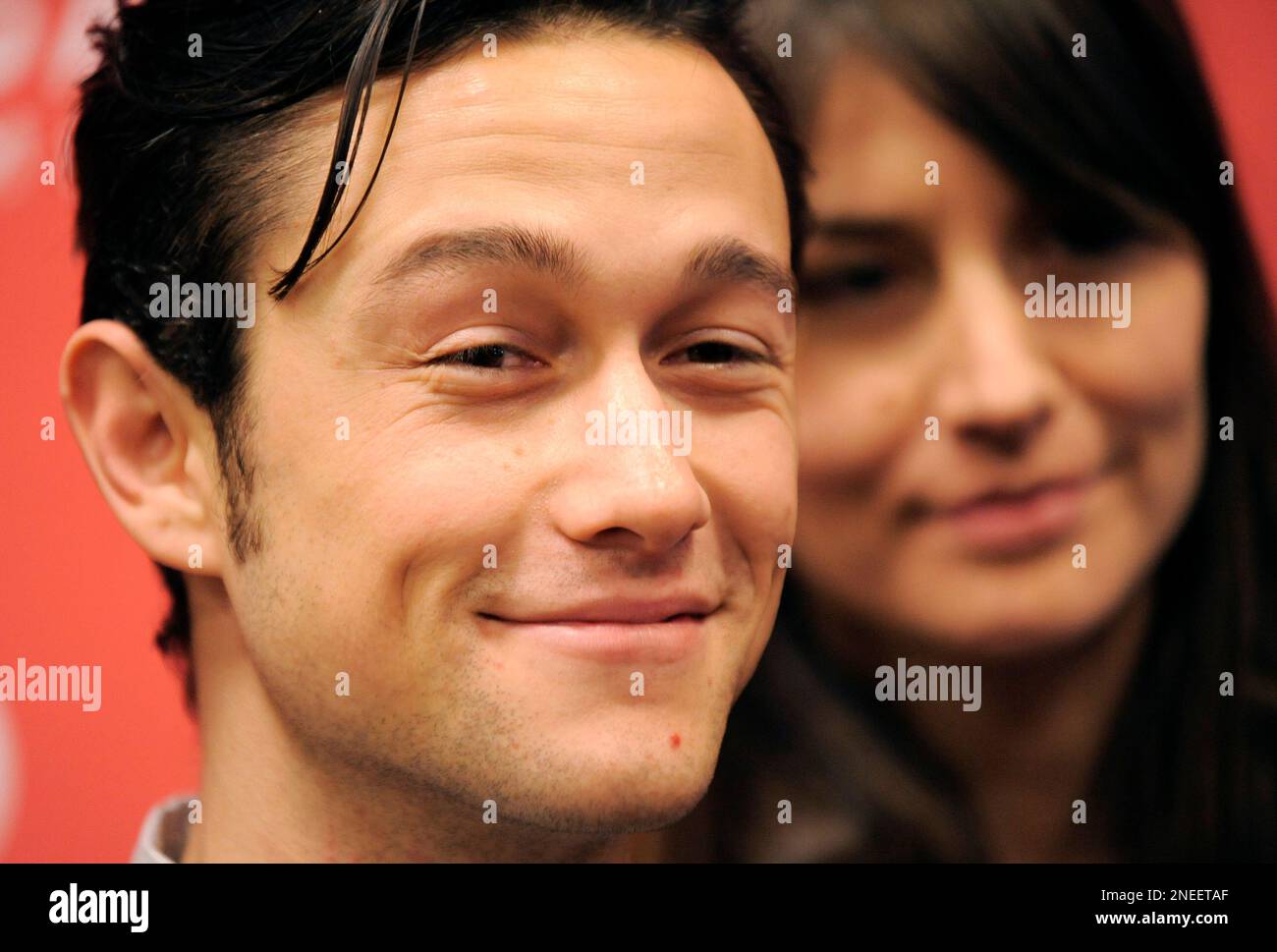 Joseph Gordon-Levitt, a cast member in the film "Hesher," poses for ...