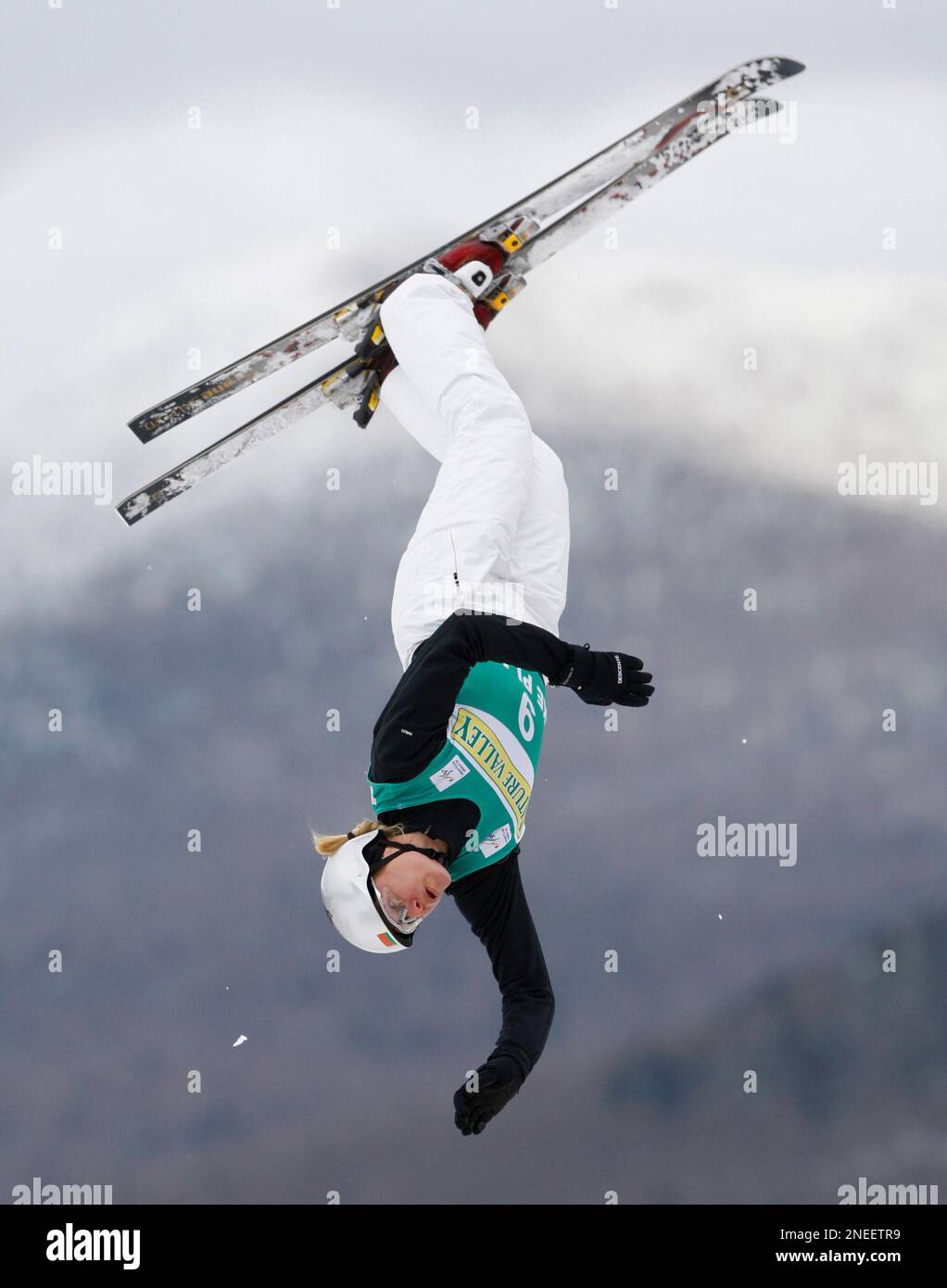 Assoli Slivets of Belarus competes in the ladies' aerials qualifying ...