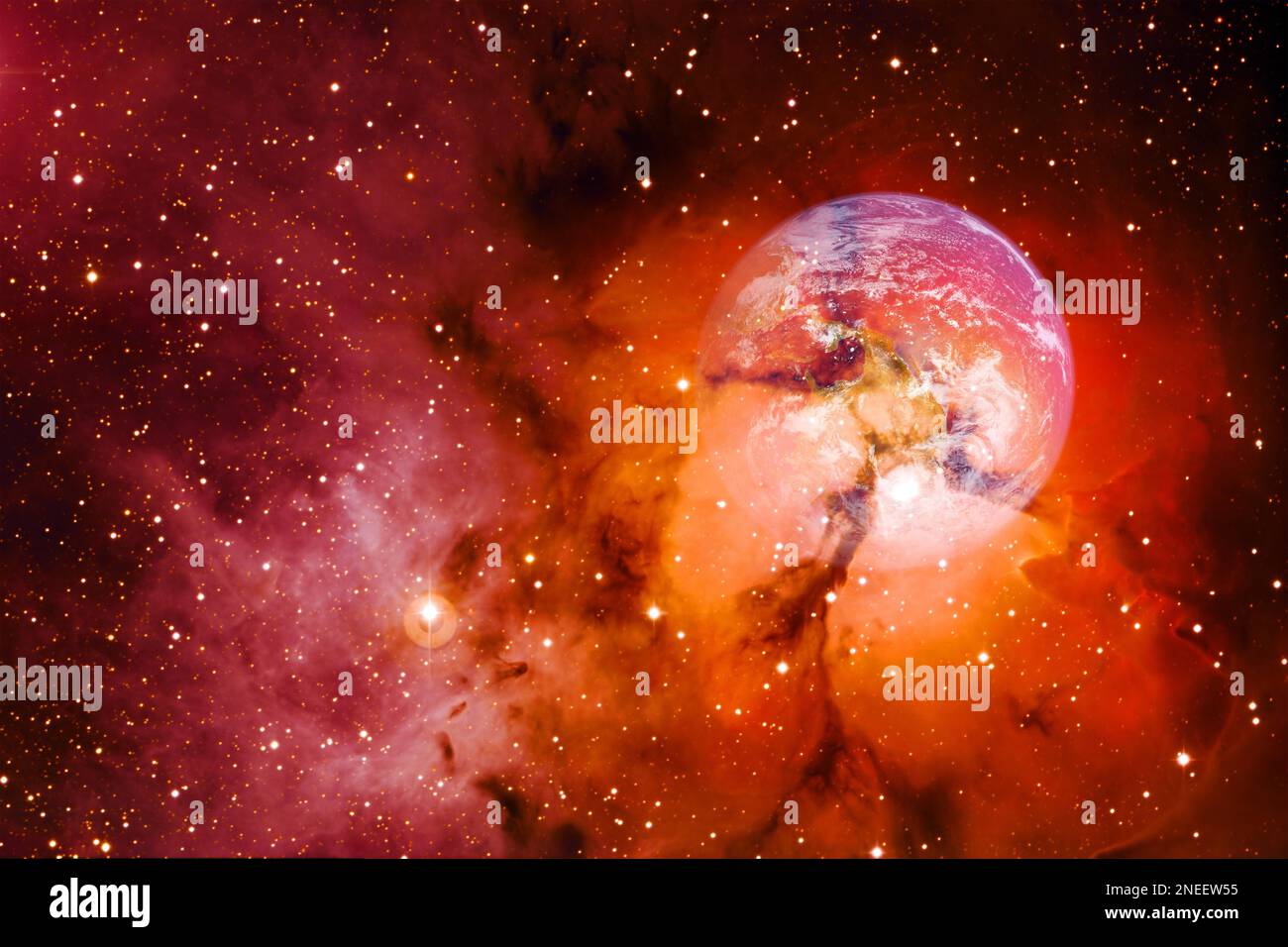 Earth in outer space hi-res stock photography and images - Alamy