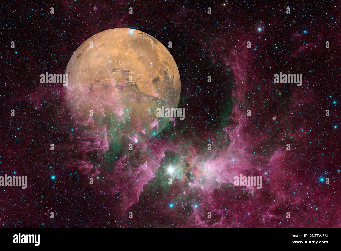 Planet Mars. Solar system. Cosmos art. Elements of this image furnished ...