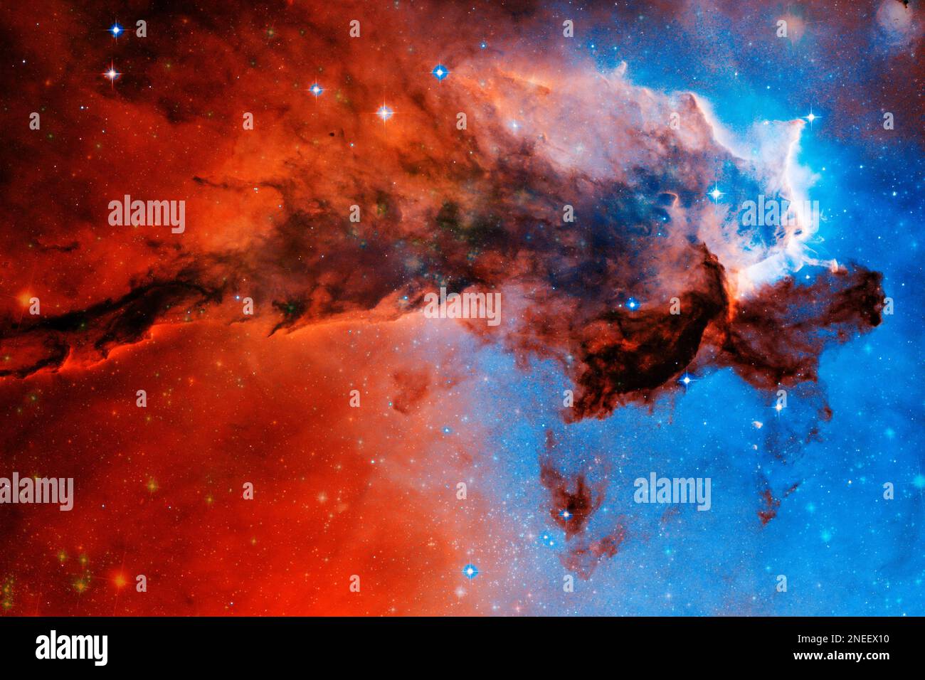 Nebulae and stars in outer space, glowing mysterious universe. Elements of this image furnished ...