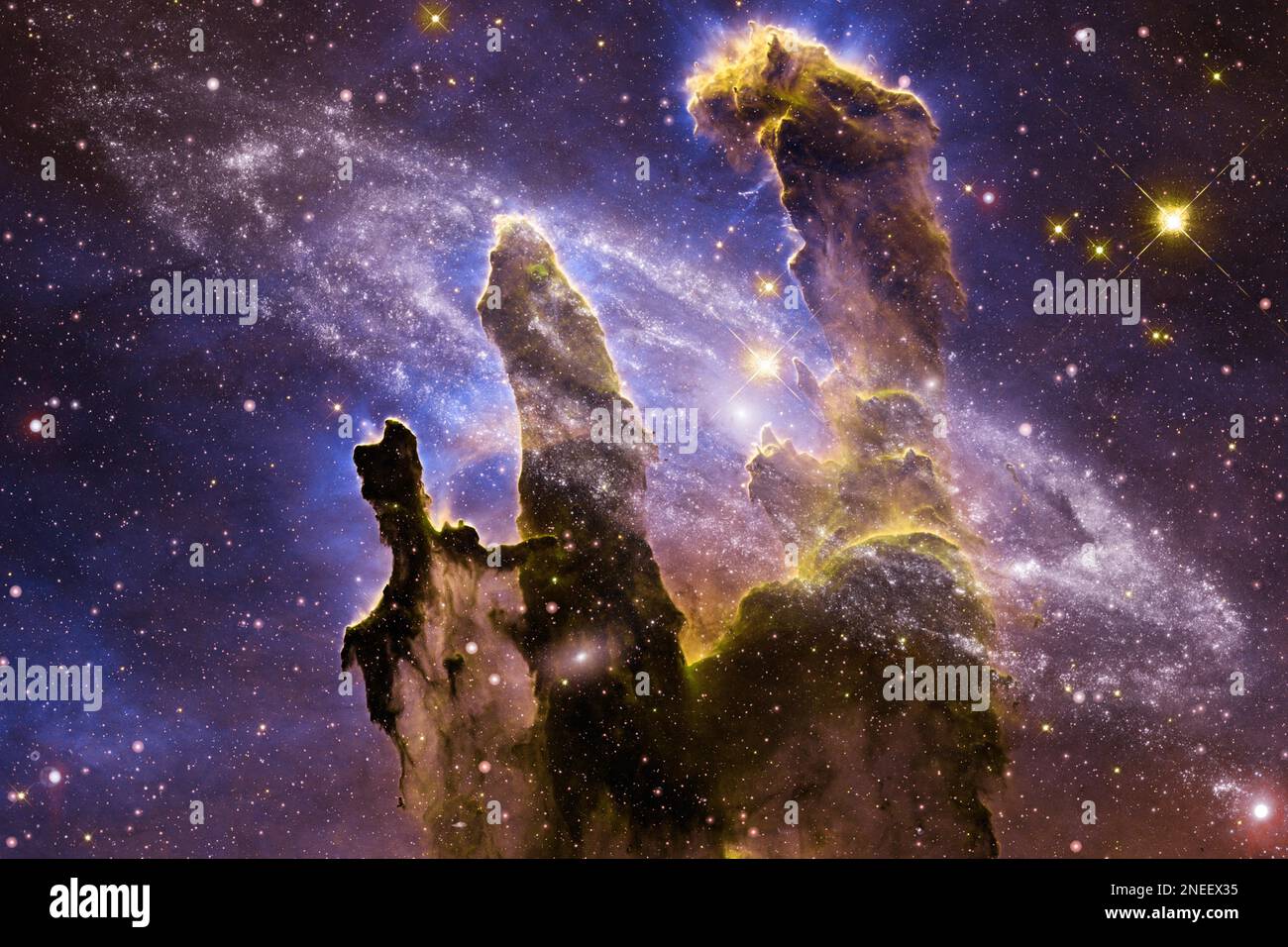 Galaxy thousands light years far away from Earth. Elements of this ...