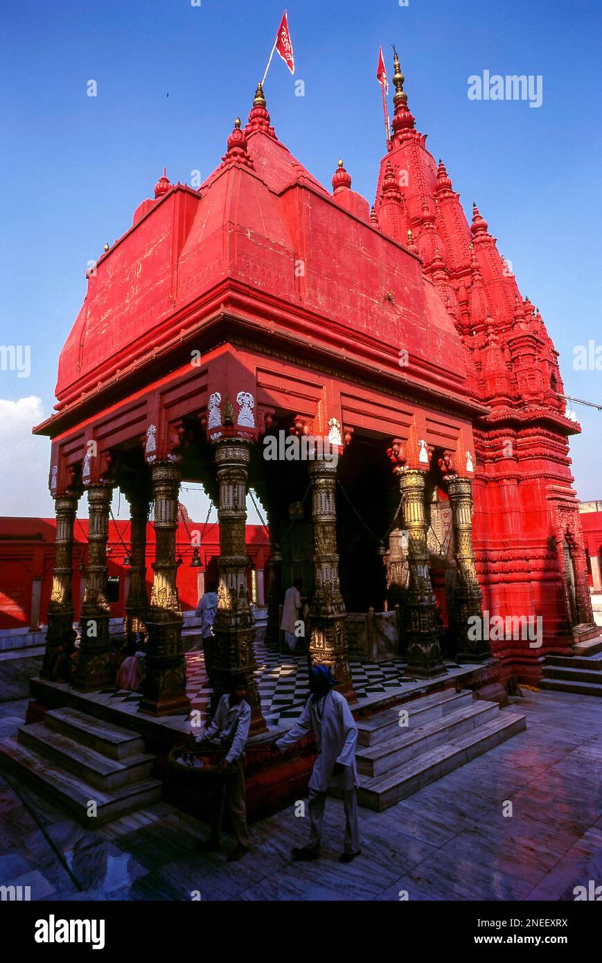 Durga temple also known as Monkey temple in Varanasi, Uttar Pradesh ...