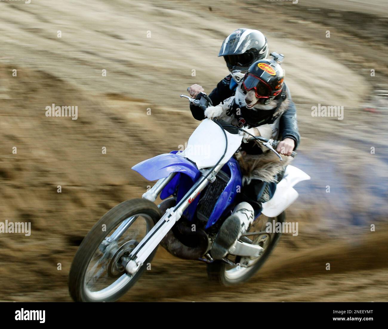 This photo taken Jan. 13, 2010 shows Mike Schelin riding a motocross ...