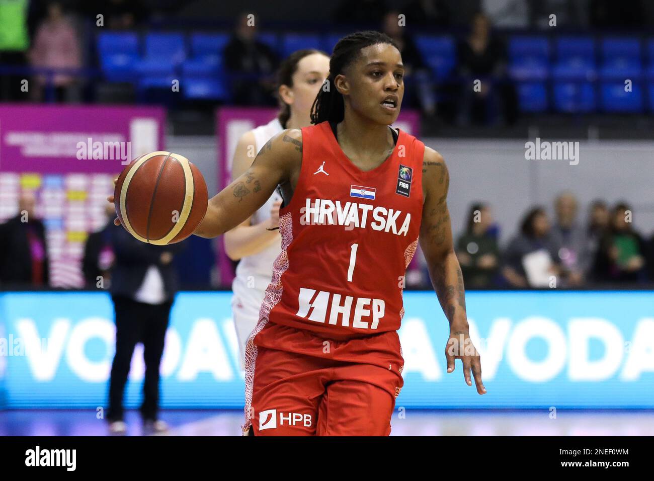Belgrade, Serbia, 9 February 2023. Shavonte Zellous of Croatia in ...