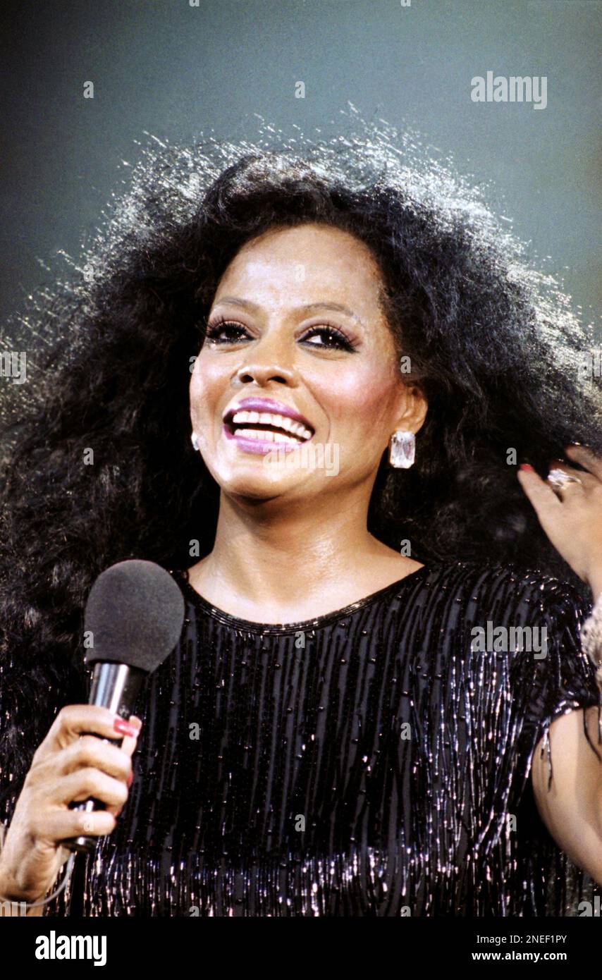 Singer Diana Ross beams during a performance at New York?s Radio City ...