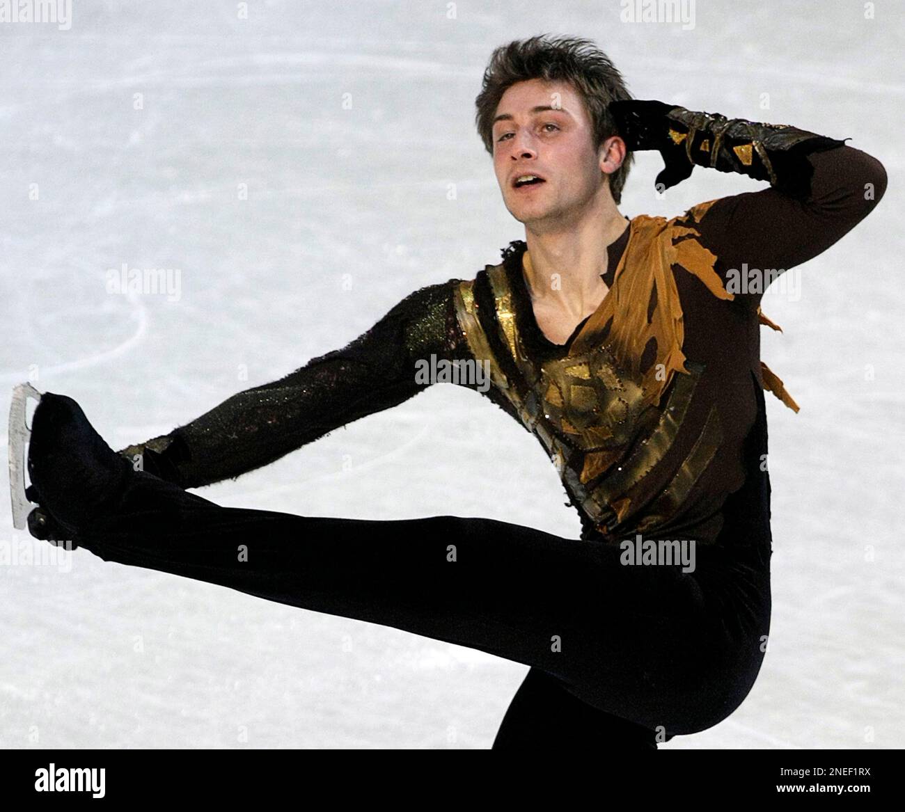 France's Brian Joubert performs his free program at the ISU European ...