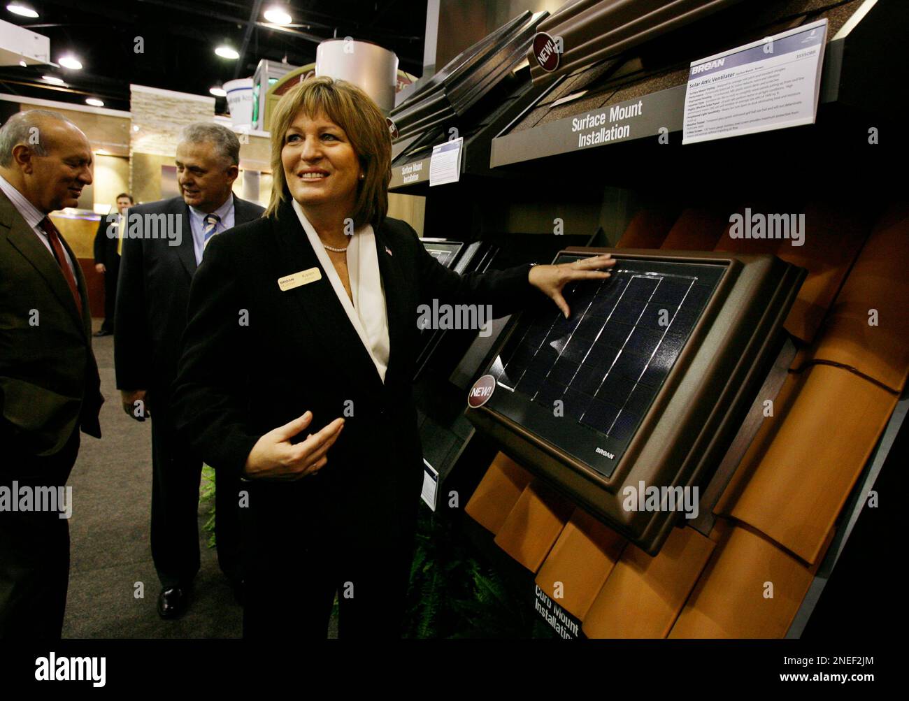 Broan-NuTone salesperson Karen Formico explains their solar-powered ...