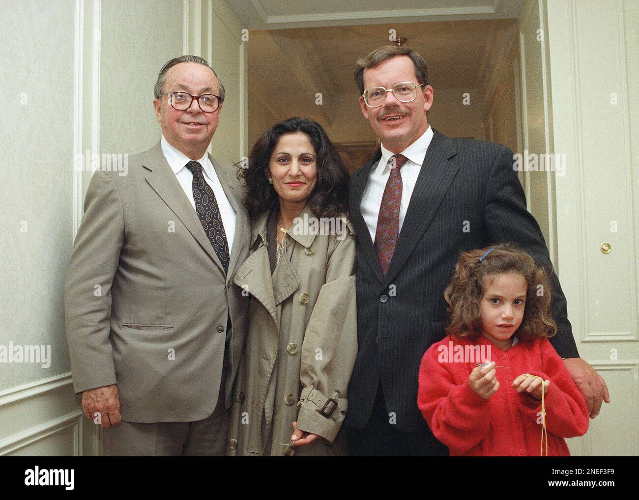 Terry Anderson with his wife Madeleine Bassil and daughter Sulume ...