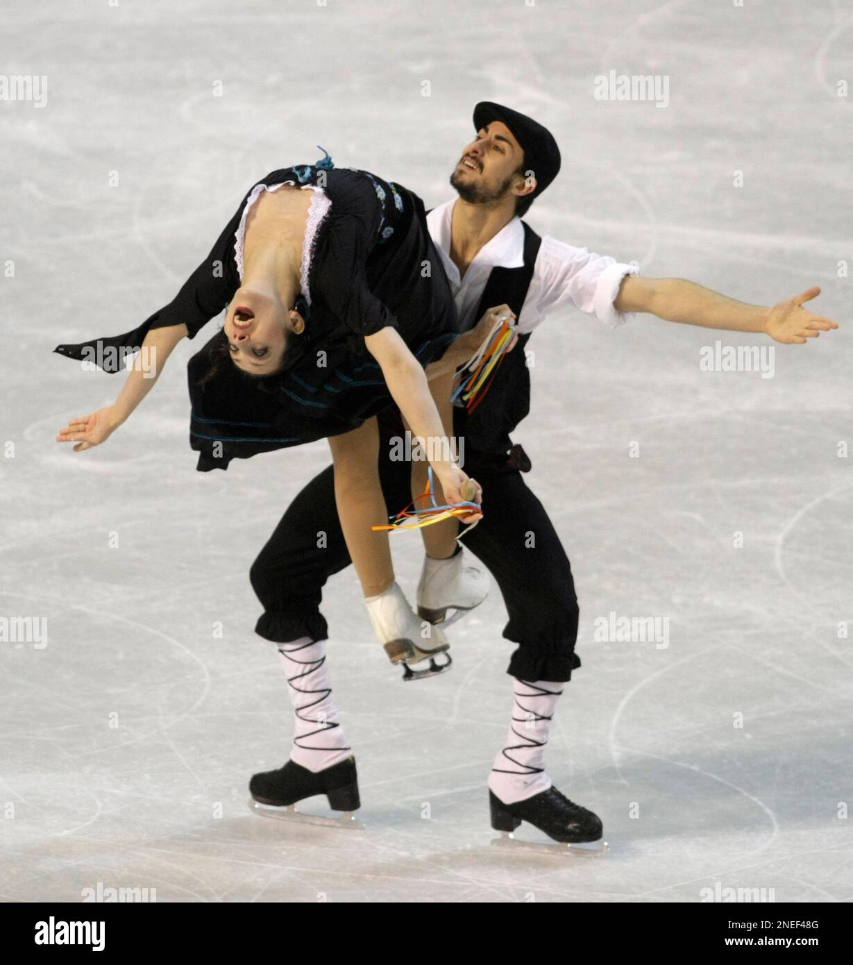 Italy's Federica Faiella, left, and Massimo Scali, right, perform their ...