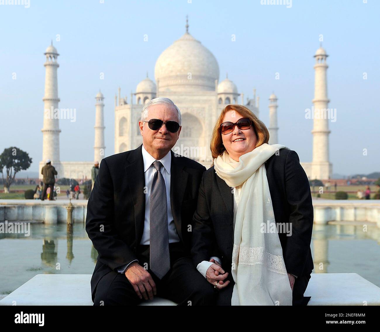 This photo provided by the Defense Department shows Defense Secretary ...