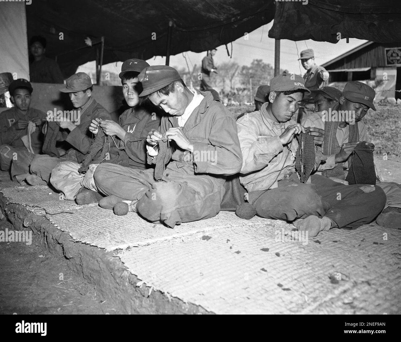 These communist prisoners, interned at the United Nations prisoner of ...
