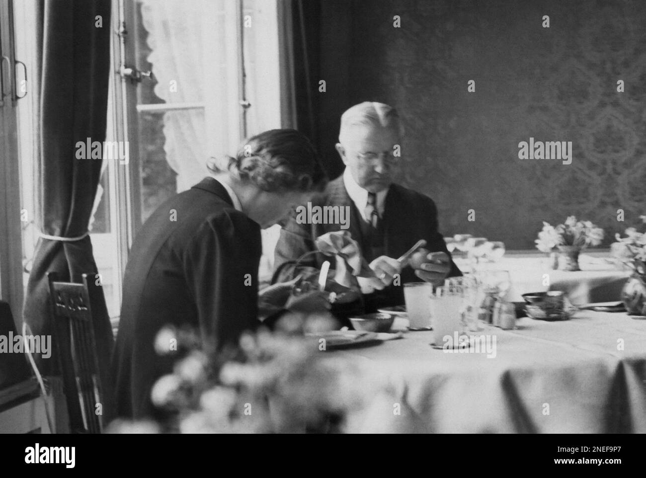 Dr. Hjalmar Schacht, former German Economic Minister, and his bride ...