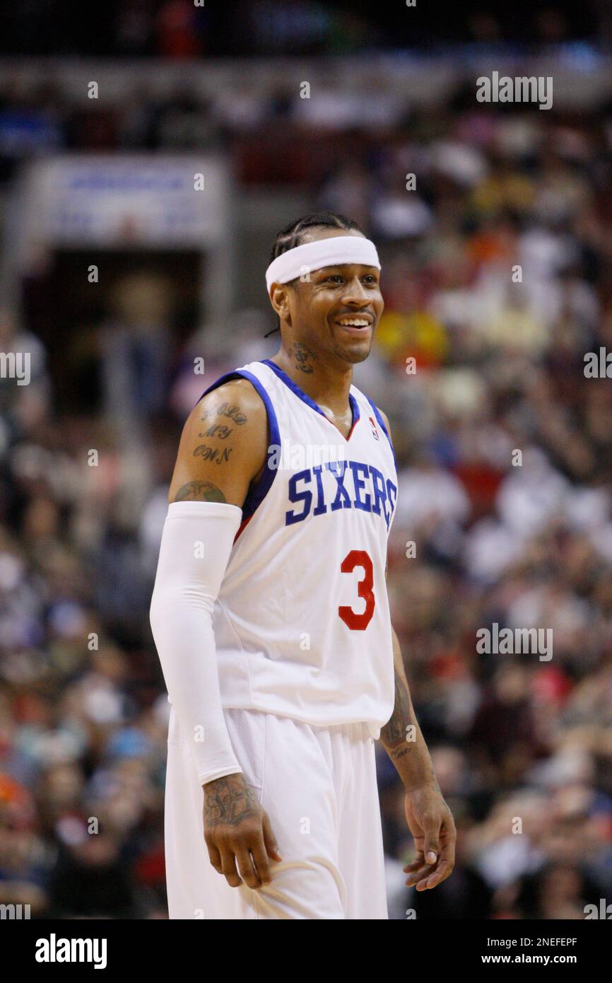 Philadelphia 76ers' Allen Iverson during an NBA basketball game against ...