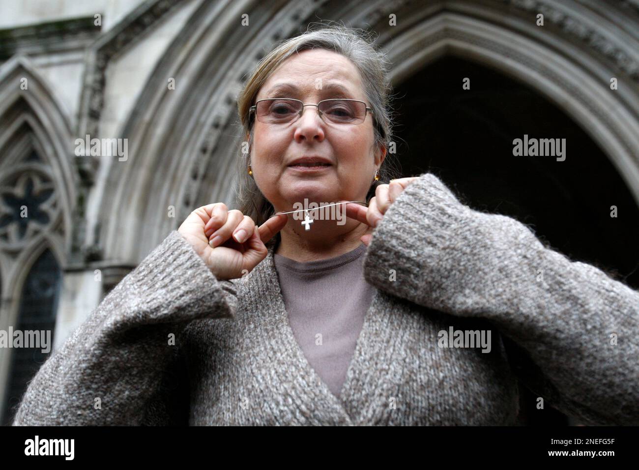 Christian British Airways check-in employee Nadia Eweida, shows her ...