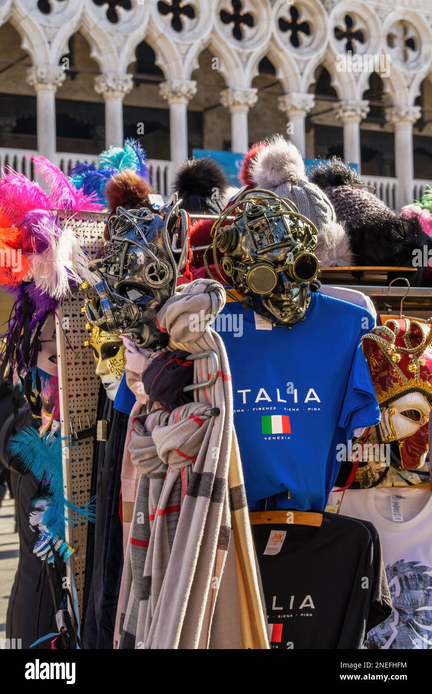 Venice, Italy open-air pavilion where street vendors sell Venetian ...