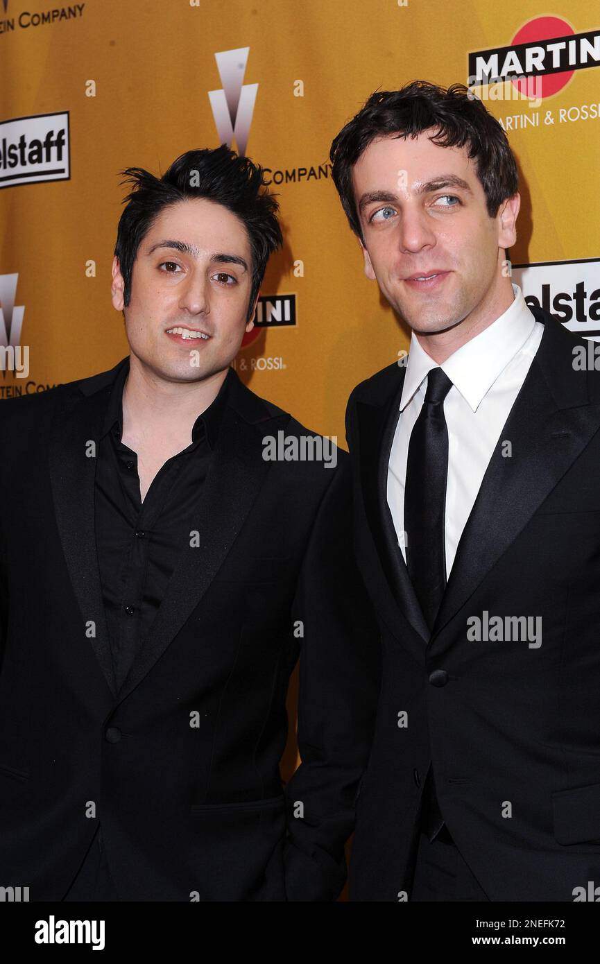 Omar Doom, at left, and B.J. Novak arrive at The Weinstein Company 2010 ...