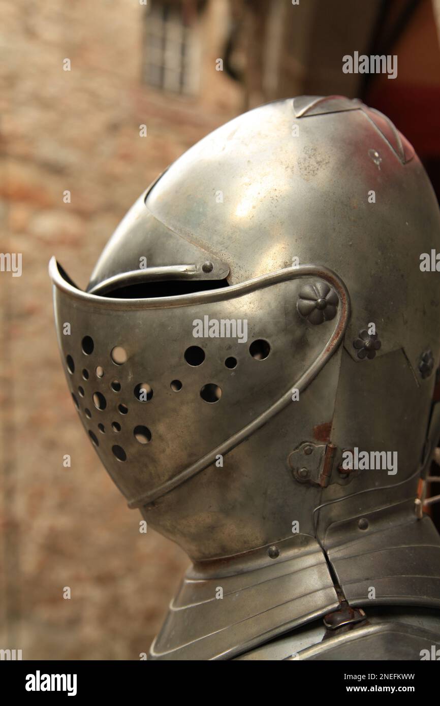 English Type Steel Armet Helmet