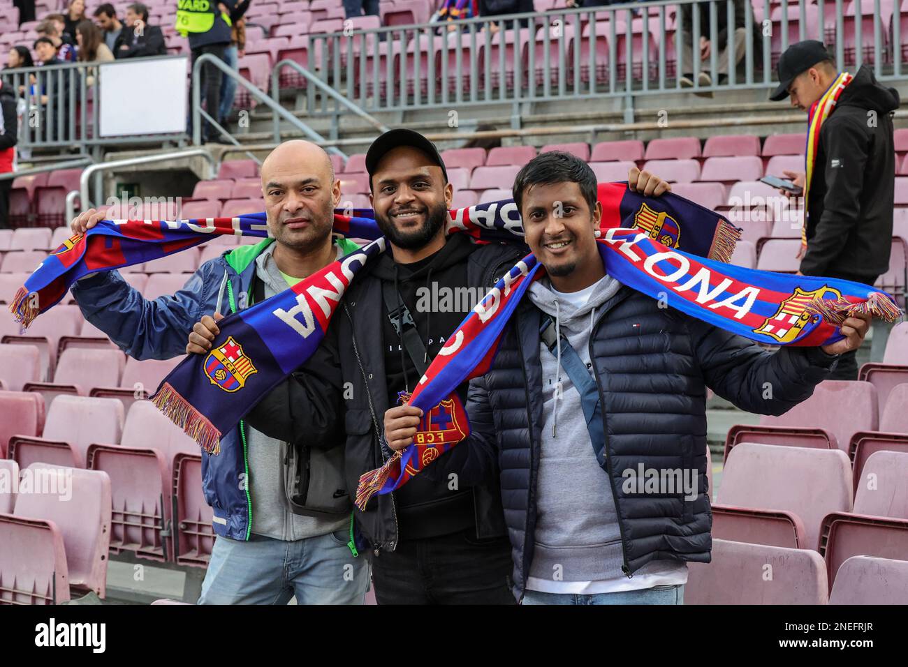 Barcelona fans before the UEFA Europa League Knockout Round Play-Offs ...