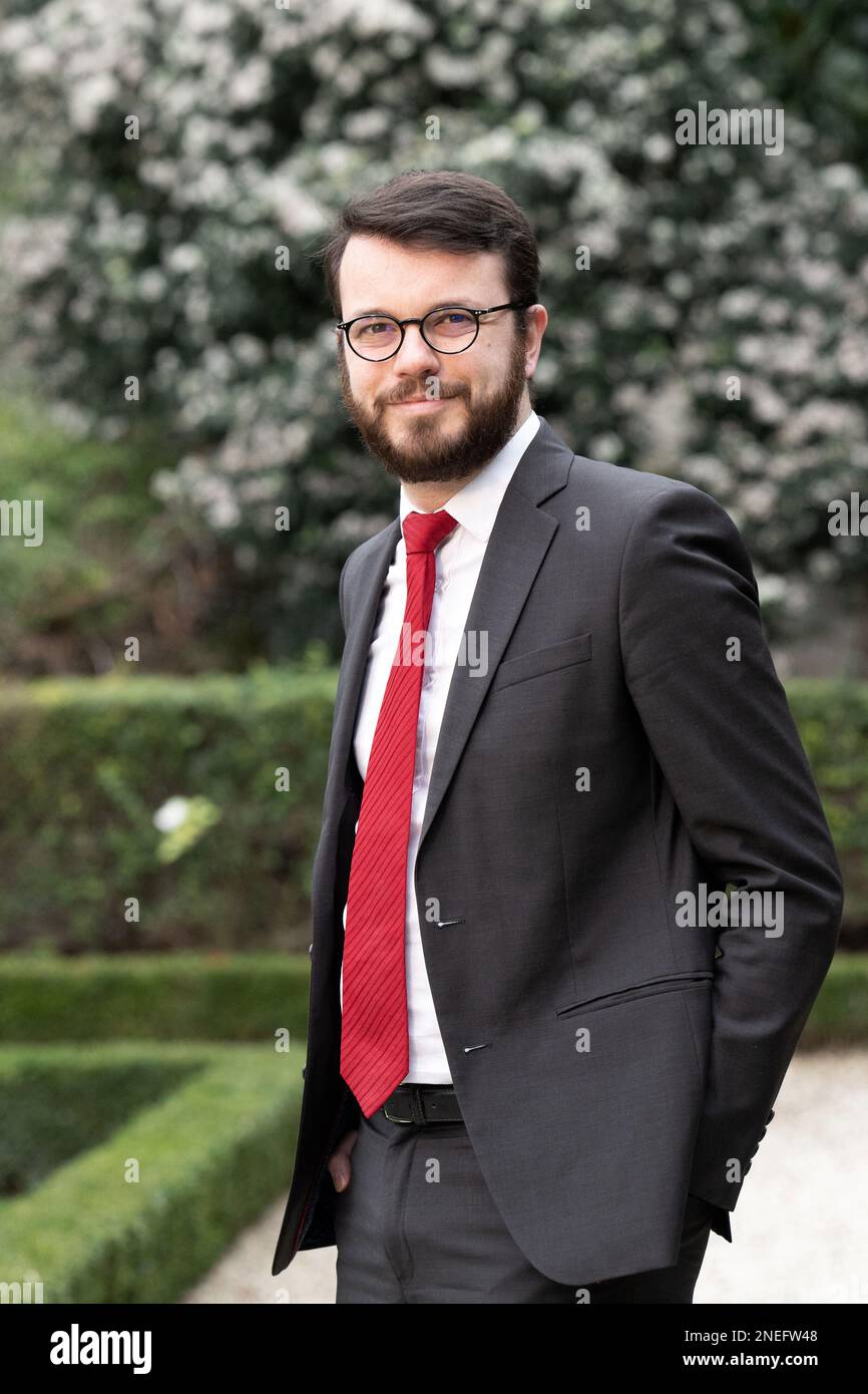 Deputy of the group Socialistes et apparentes, Arthur Delaporte poses ...