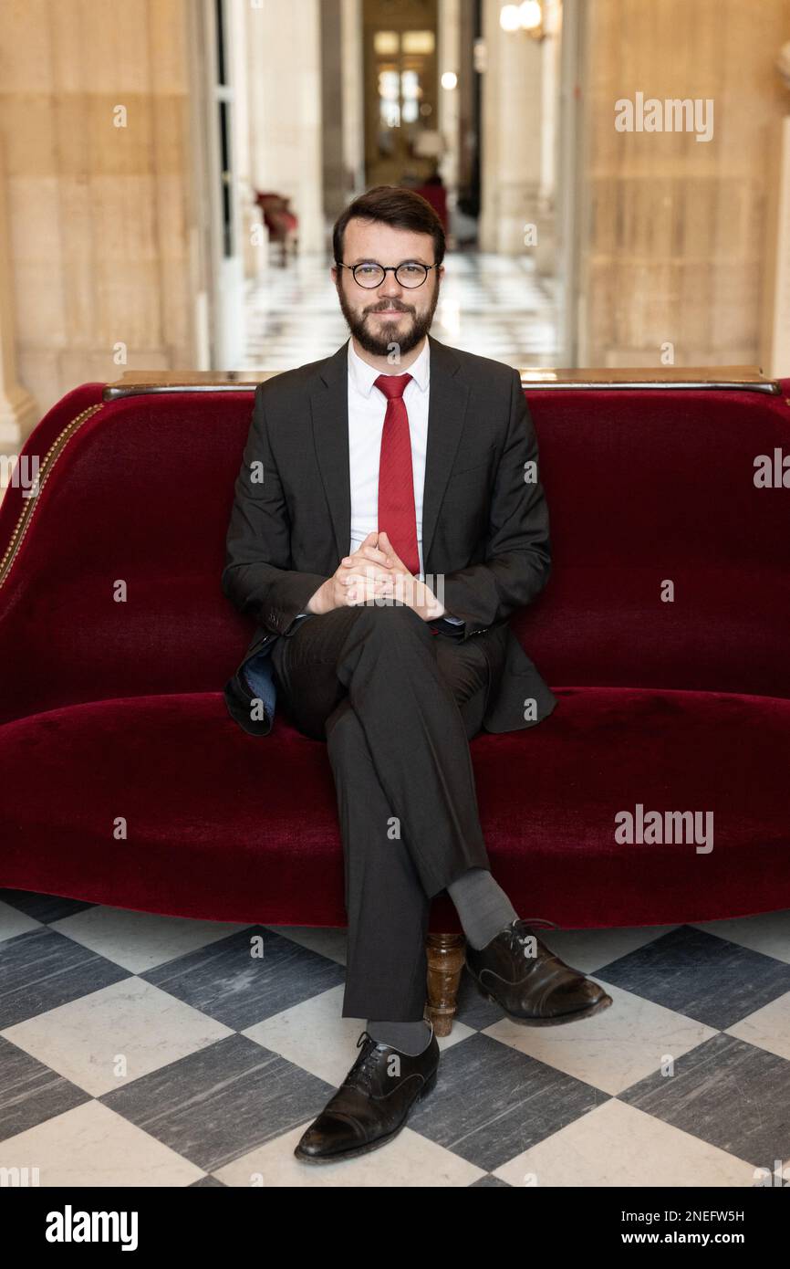 Deputy of the group Socialistes et apparentes, Arthur Delaporte poses ...