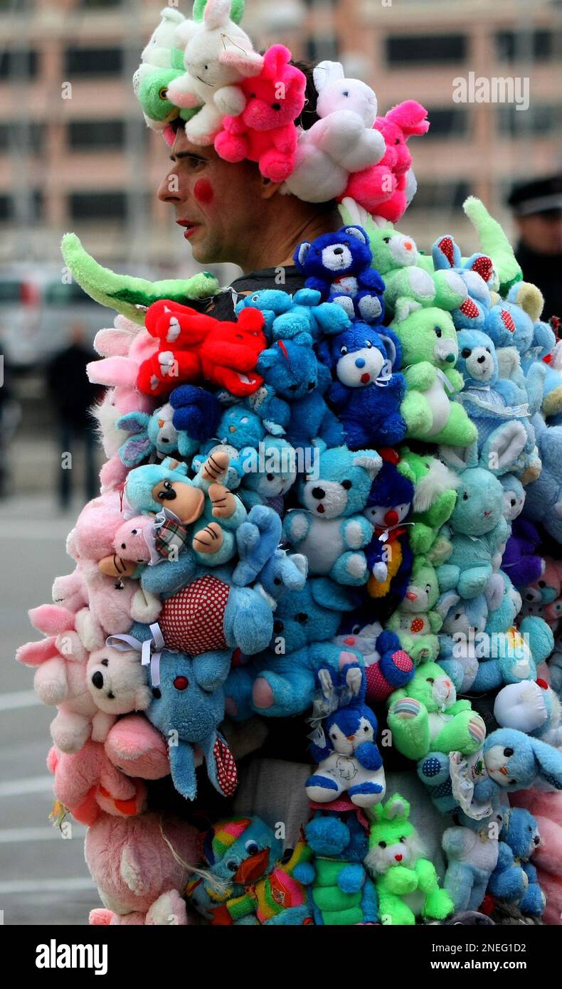 A clown parades at the harbour of Monaco, part of the 34th Monte-Carlo ...