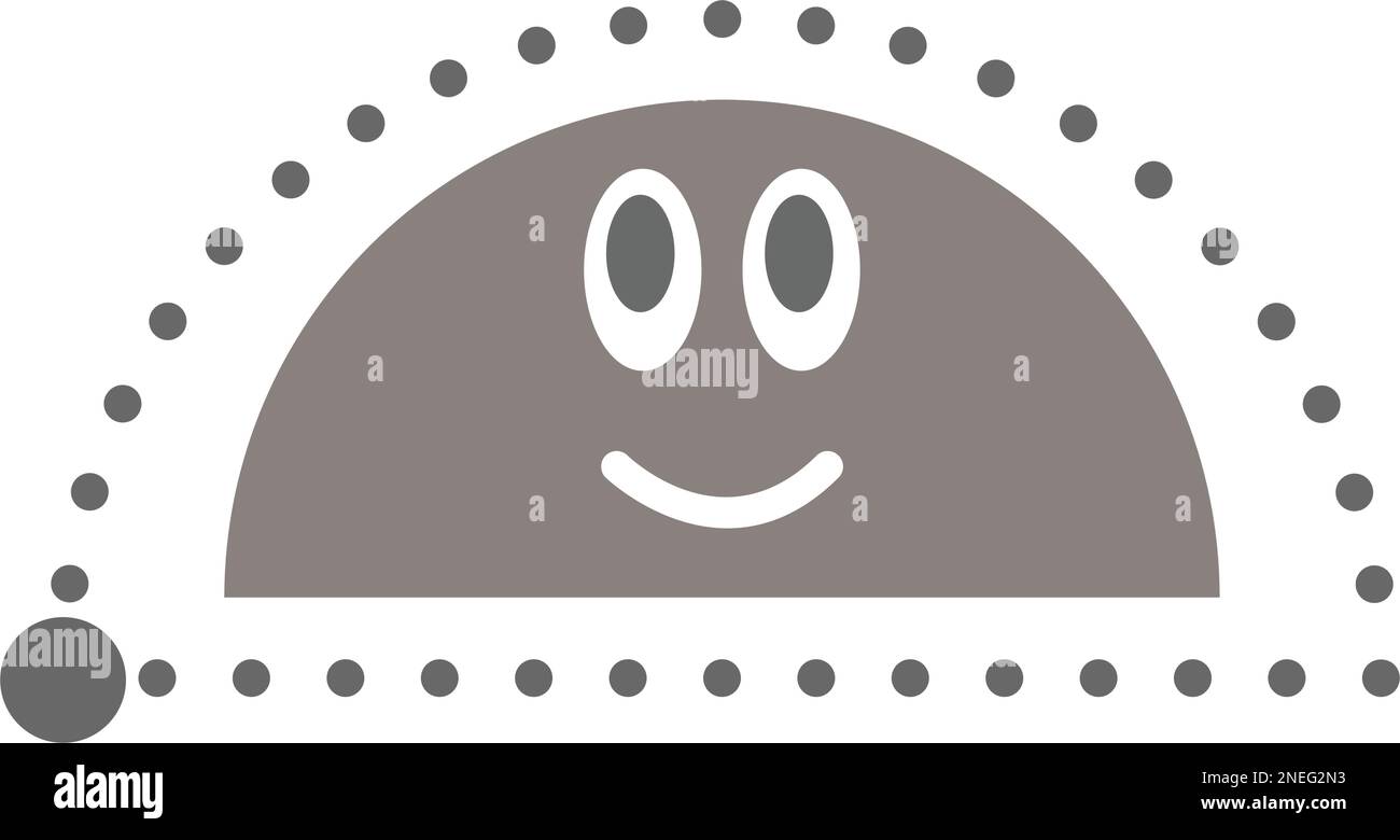 Dotted semicircle shape for tracing lines for preschool and ...
