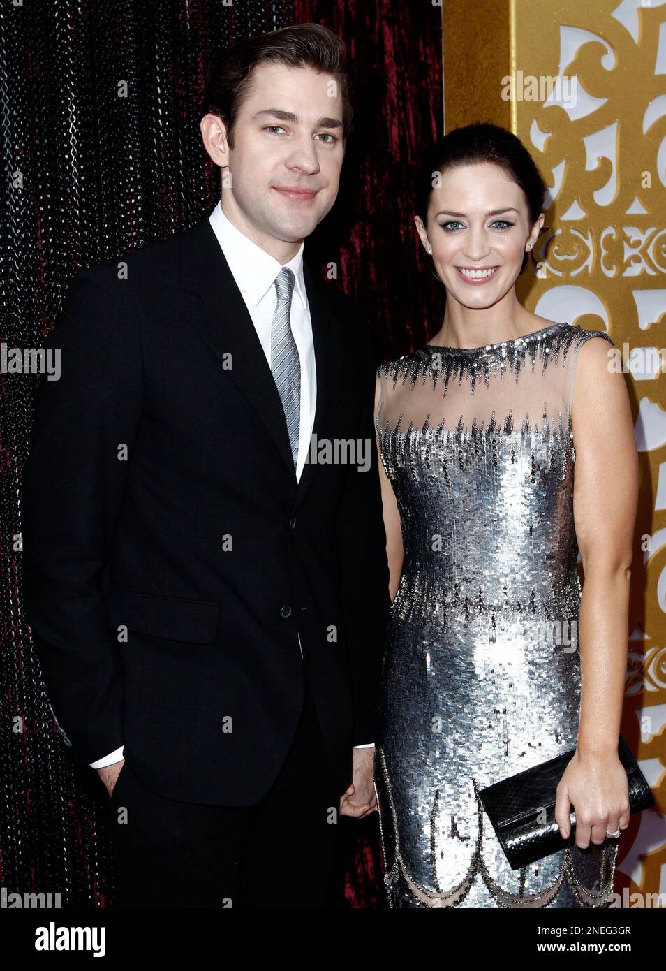 Actors John Krasinski, left, and Emily Blunt at the 15th Annual Critics ...