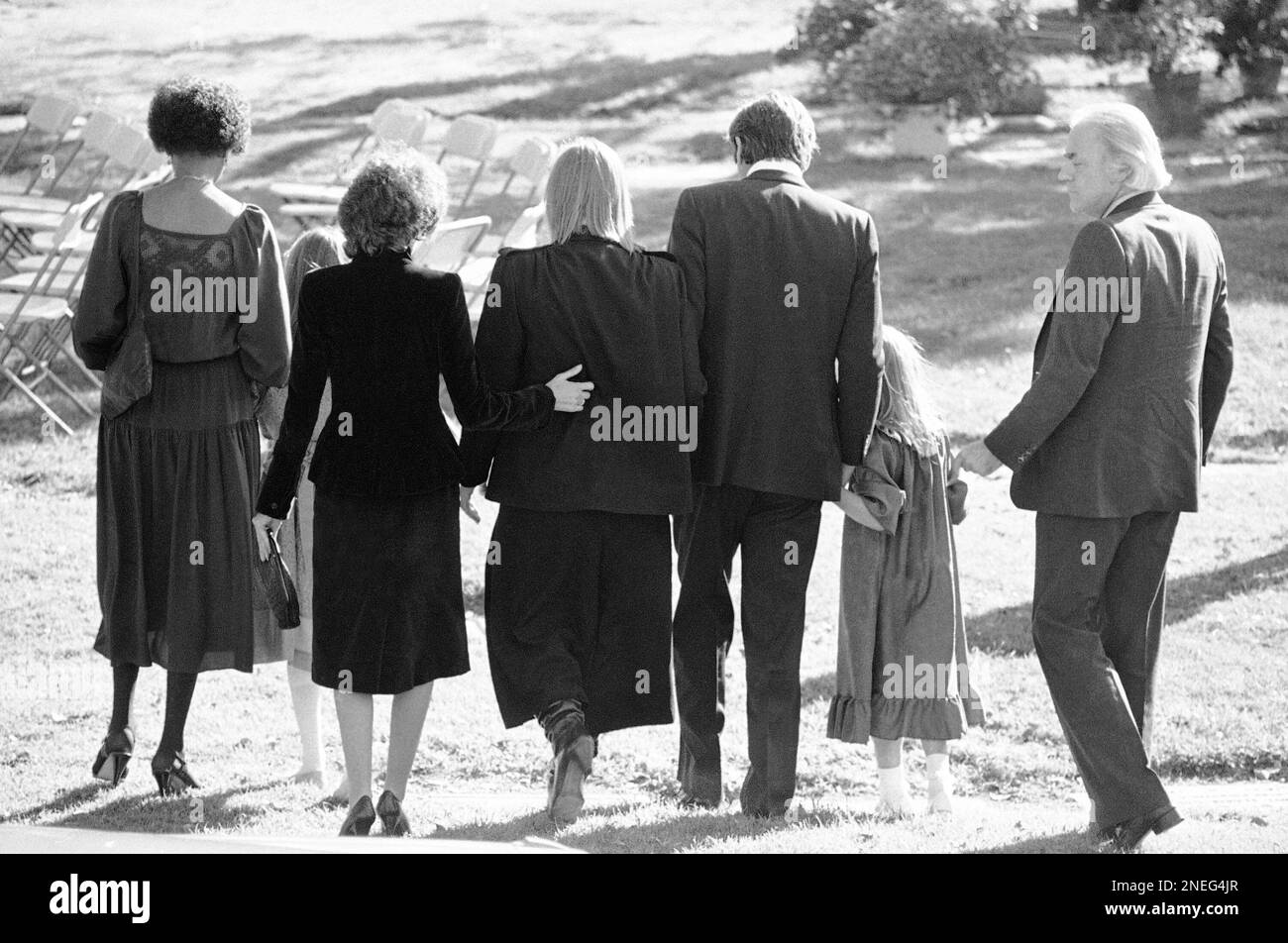 Actor Robert Wagner and other family members at funeral services of his ...