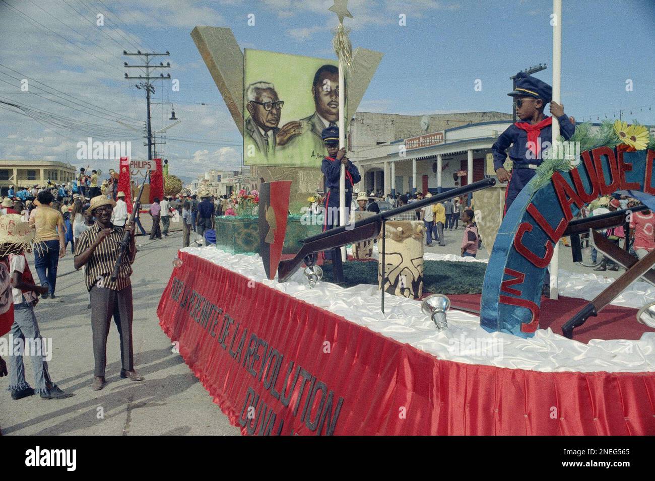 Parades and floats, April 19, 1971 in Haiti. (AP Photo/Steve Starr ...