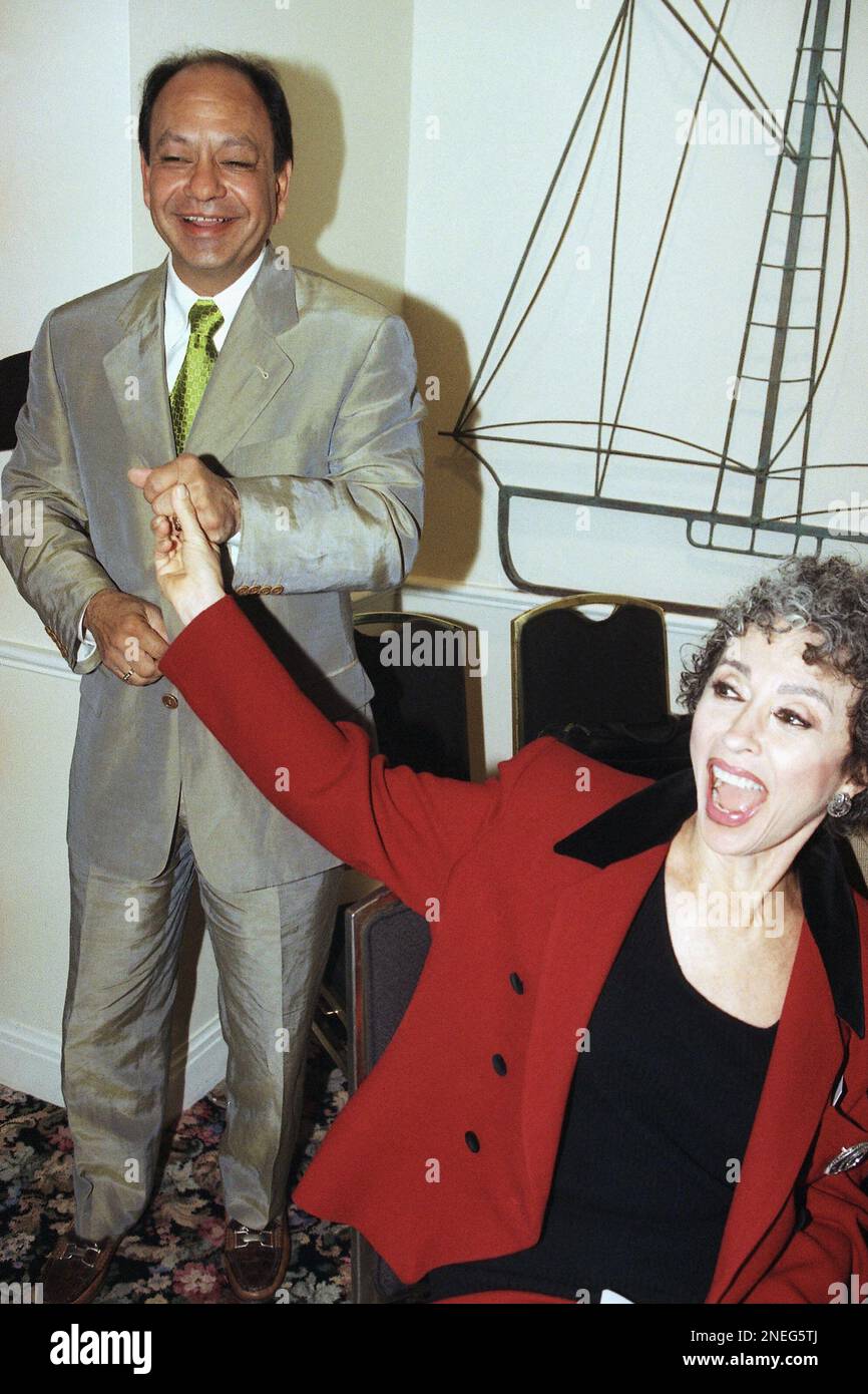 Actress Rita Moreno celebrates with actor/activist Cheech Marin after ...