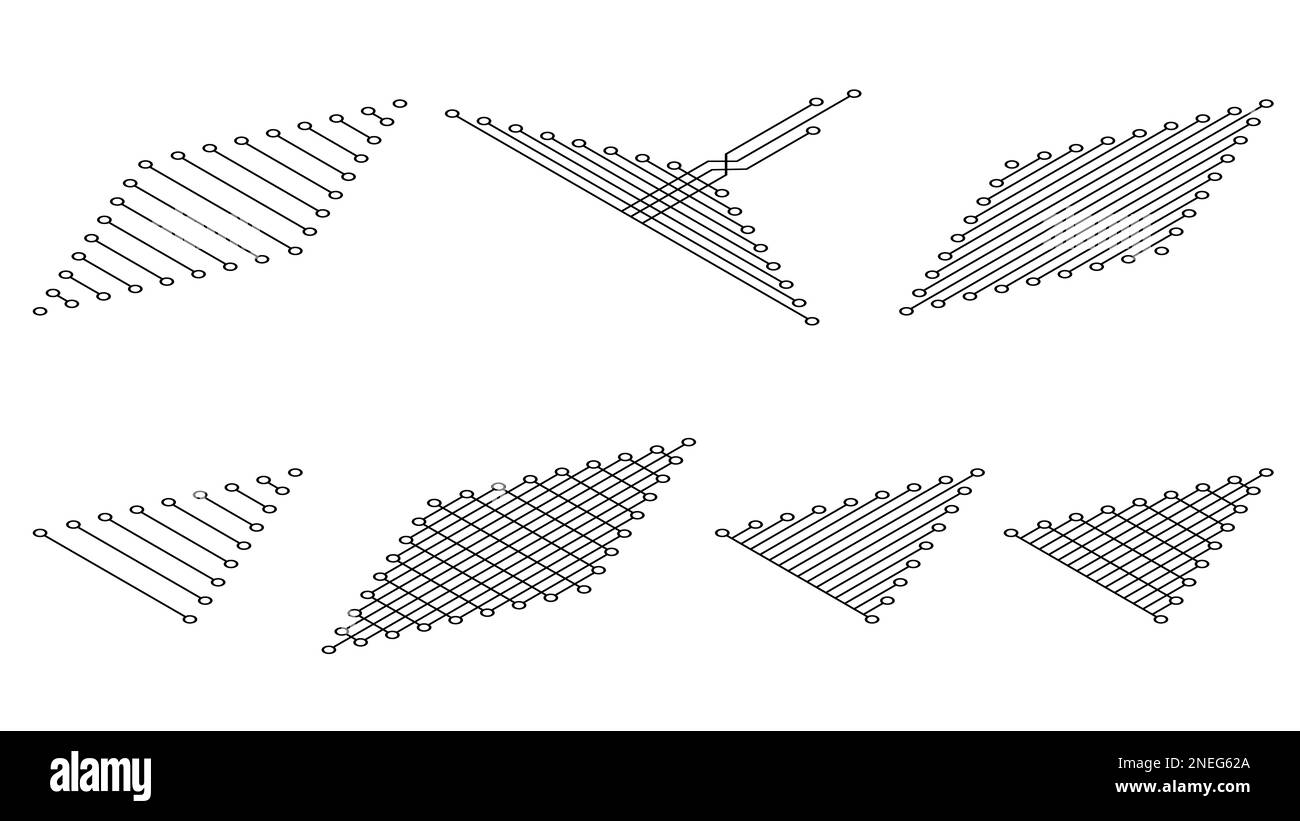 Isometric set of abstract shapes from lattices and stripes with rings ...