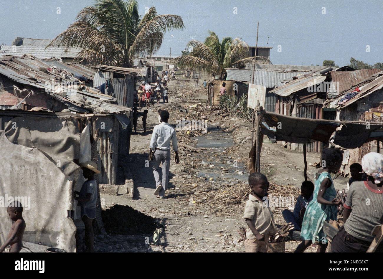 This is the scene in one of Haiti's slum areas, Jan. 1986. (AP Photo ...