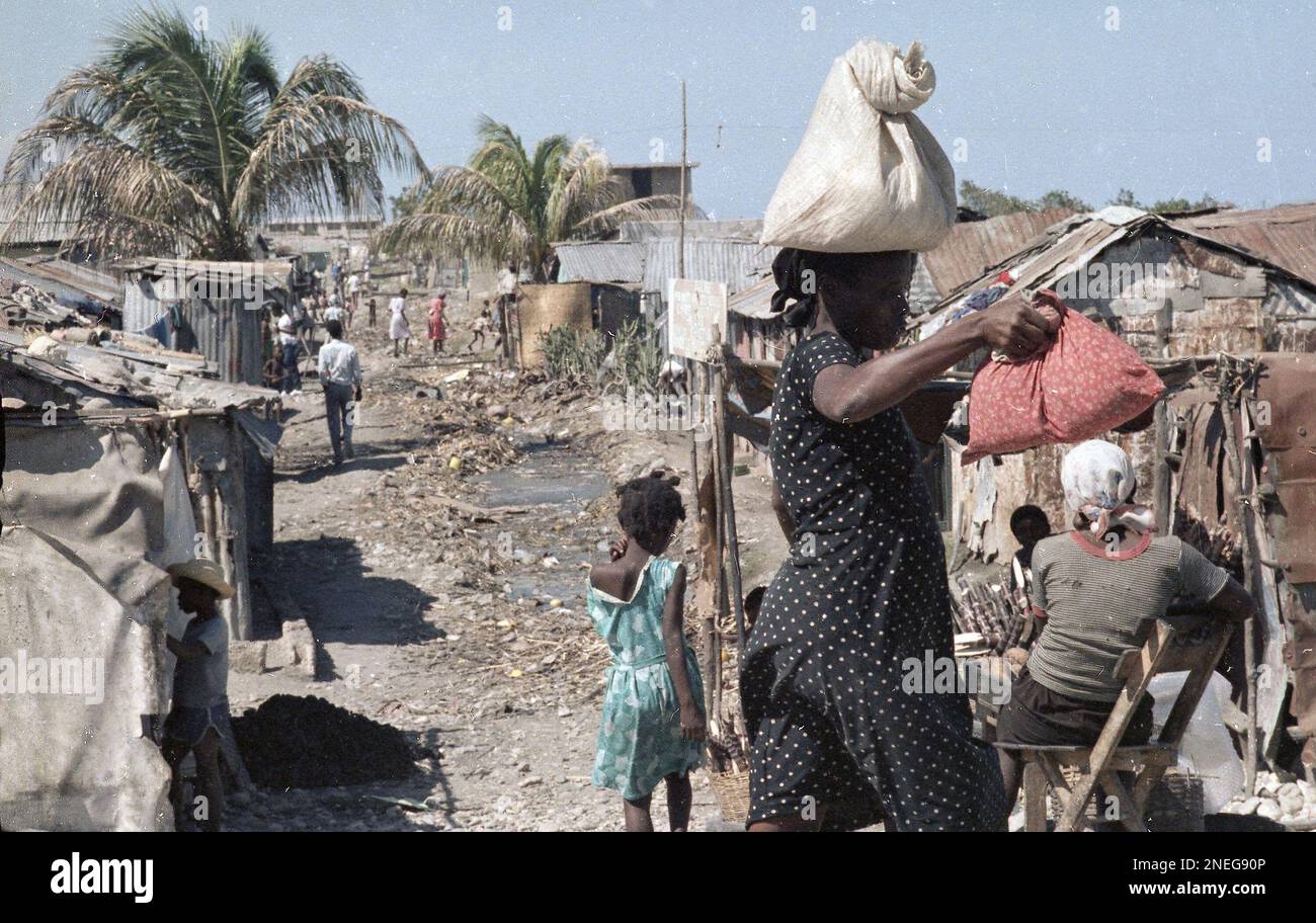 This is the scene in one of Haiti's slum areas, Jan. 1986. (AP Photo ...