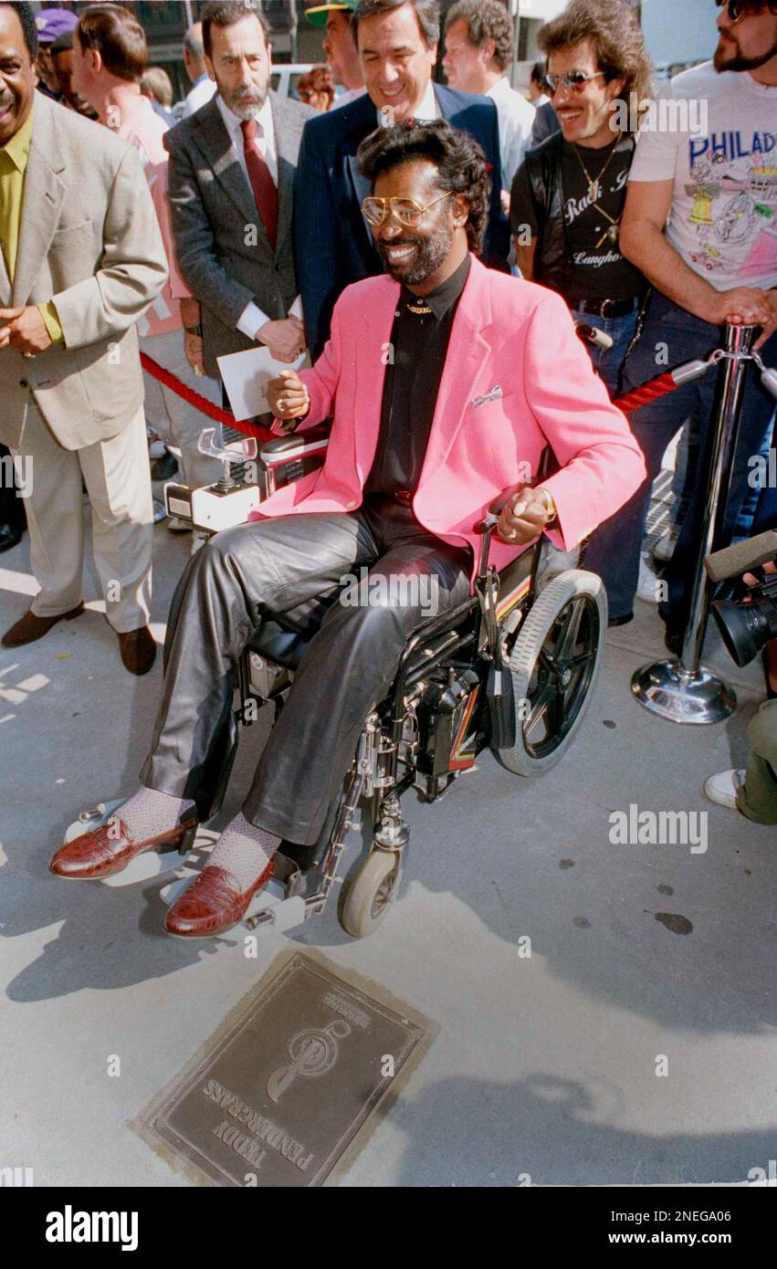 Singer Teddy Pendergrass, in wheelchair, has a laugh at the ...