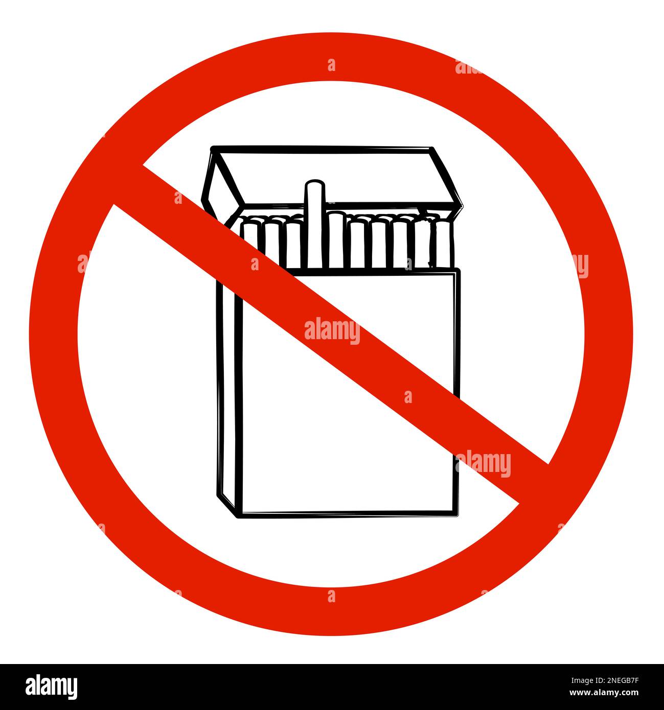 Red no smoking sign with crossed out pack of cigarettes isolated on ...