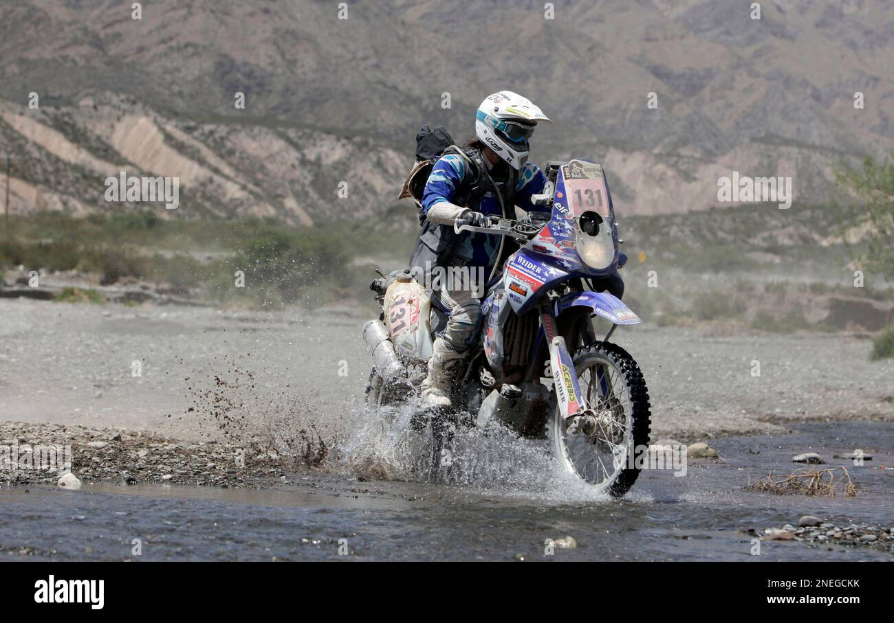 Great Britain's Tamsin Jones races his Yamaha in stage 11 of the ...