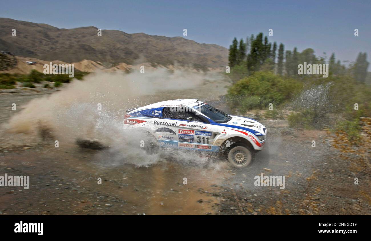 Mitsubishi's Orlando Terranova, of Argentina, and co-driver Pascal ...