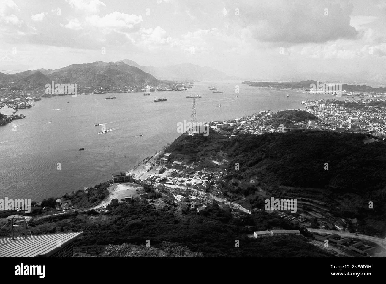 The entrance of the Kammon Undersea tunnels at Shimonoseki side and ...