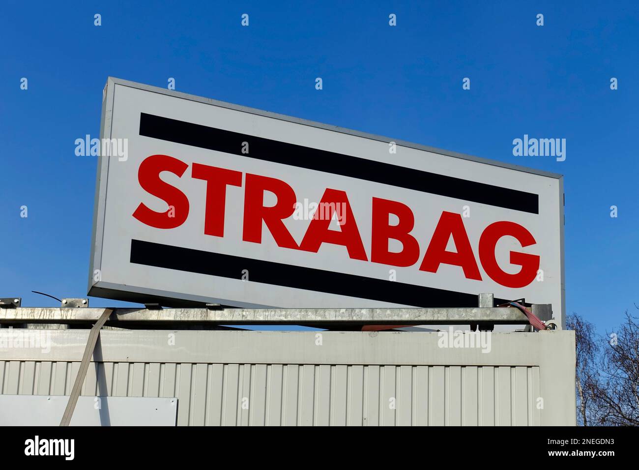 Strabag, constrution site in Berlin, public ground Stock Photo - Alamy