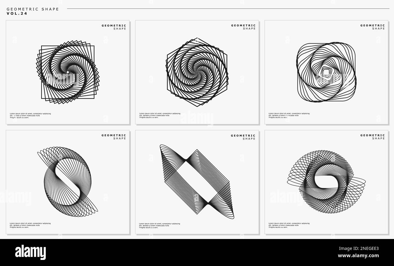 Modern motion lines abstract logo design template. Digital blend line vector set Stock Vector ...