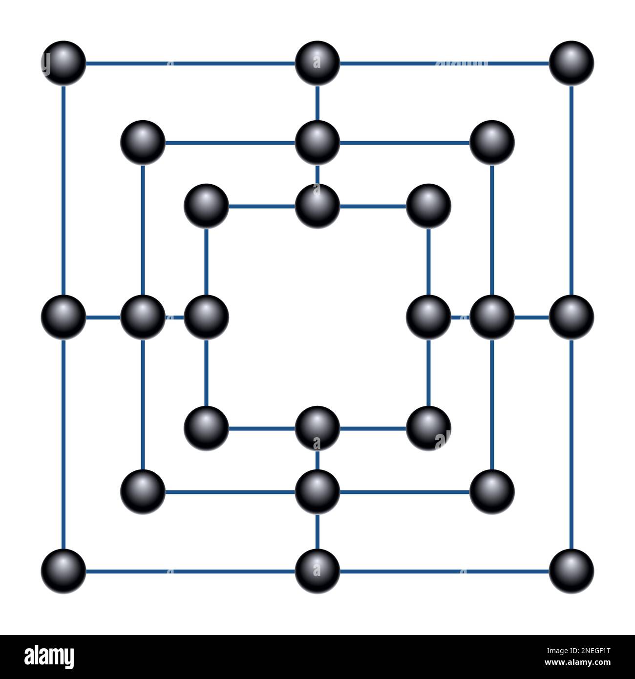 Illustration of square mill game Stock Vector Image & Art - Alamy