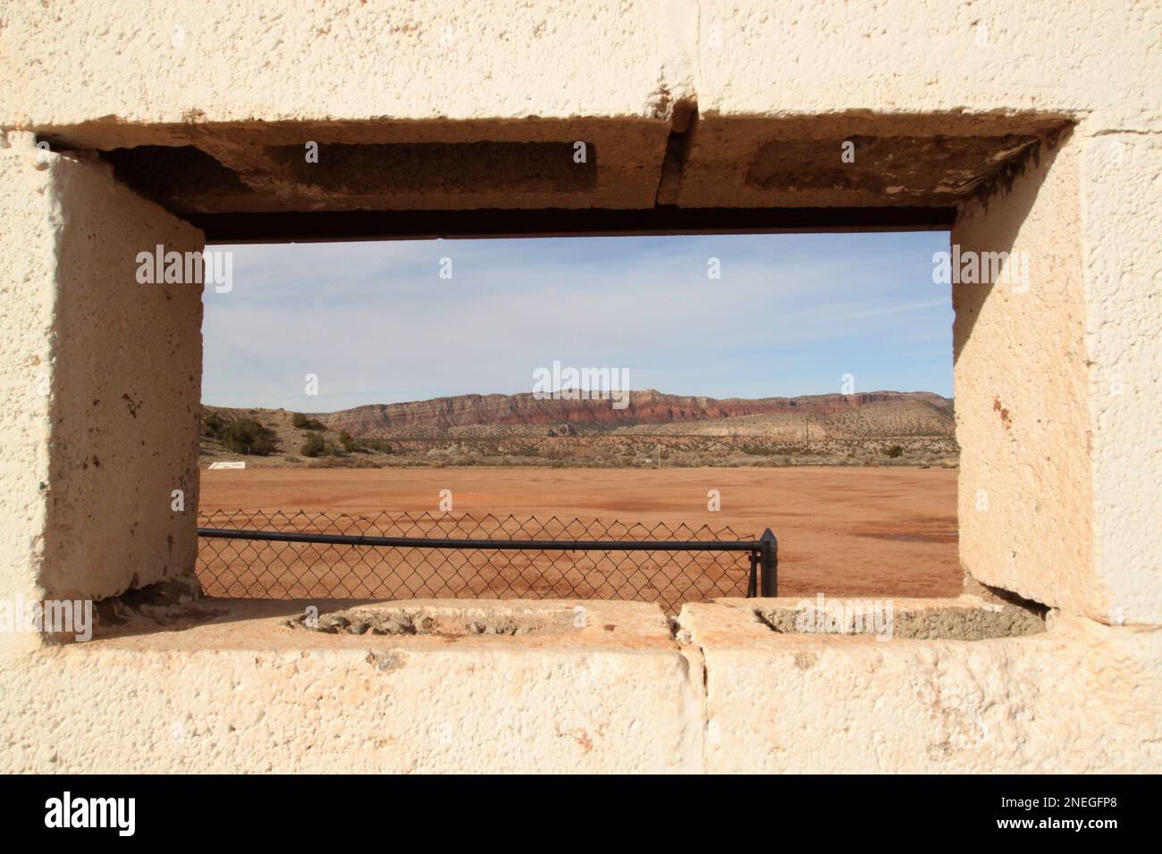 In this Dec. 11, 2009 image, a window in the wall of a cinder-block ...