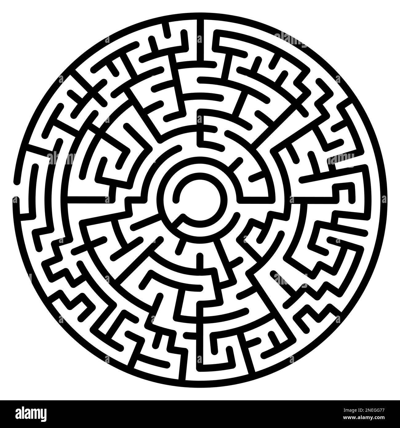 Illustration of a round maze design for leisure Stock Vector Image ...
