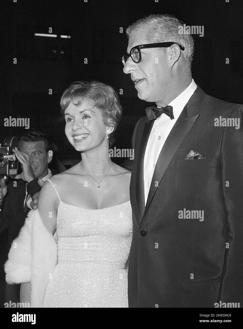Actress Debbie Reynolds and shoe store executive Harry Karl arrive for ...