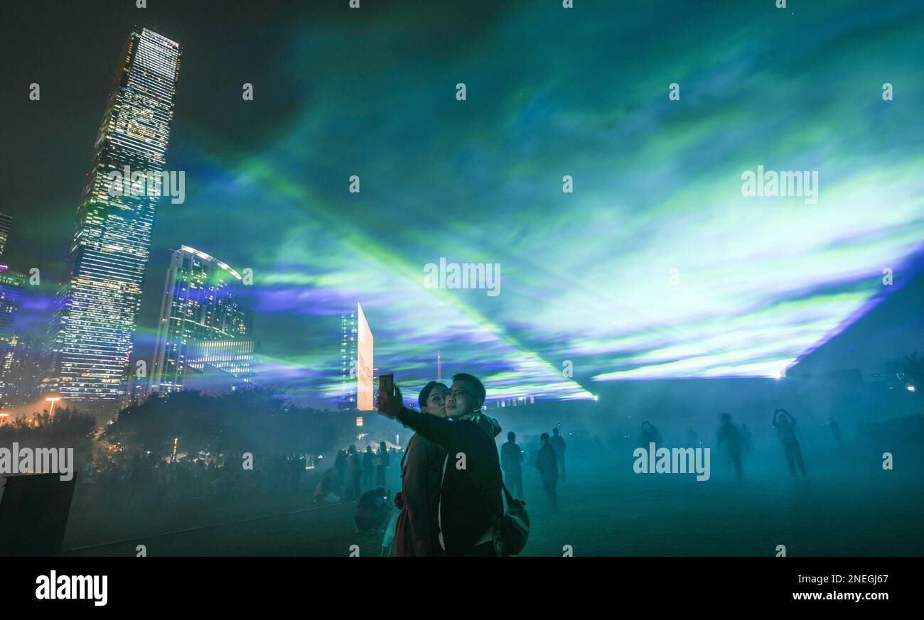 A large-scale outdoor art installation Borealis by Swiss artist Dan ...