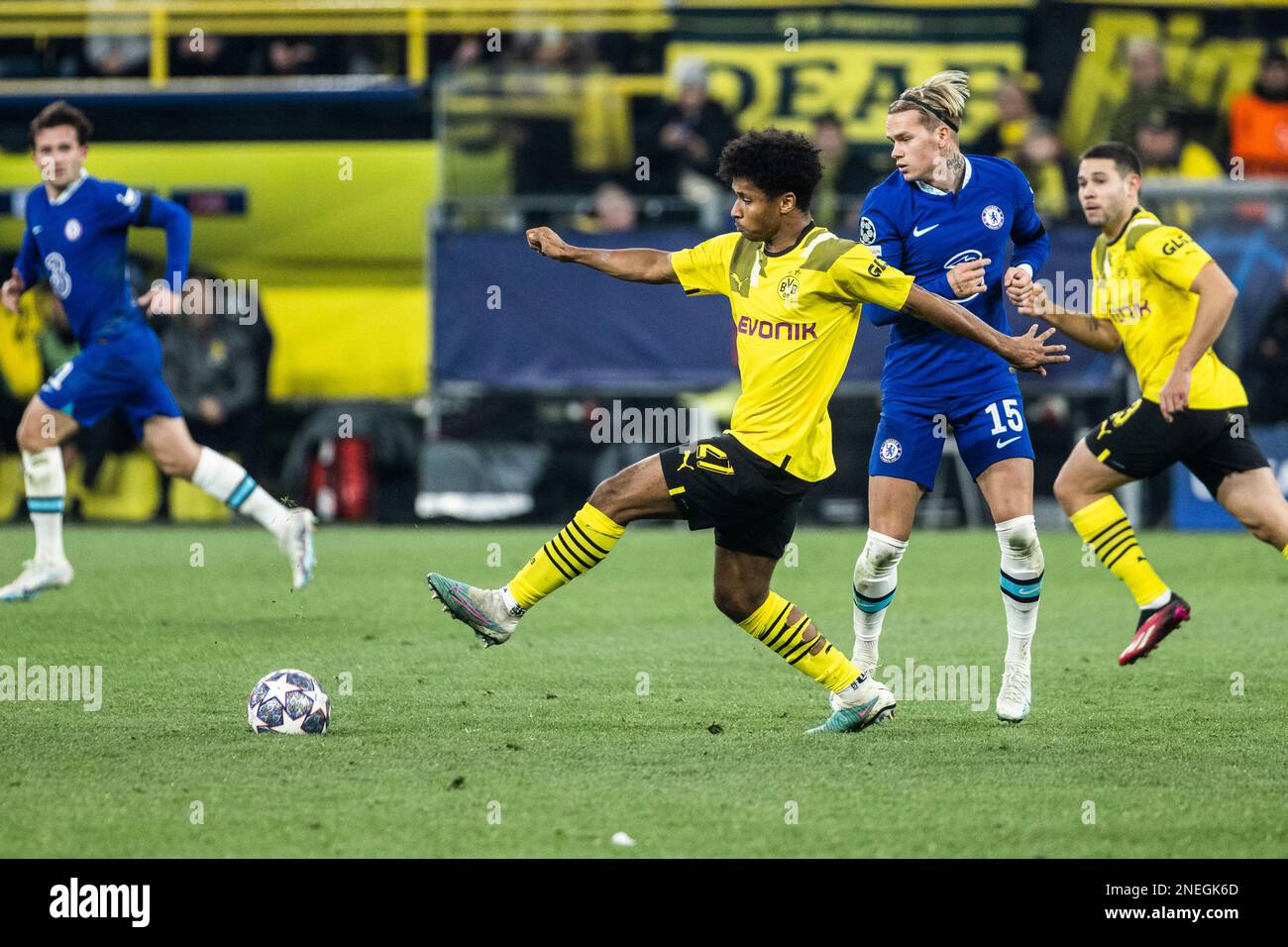 Dortmund, Signal Iduna Park, 15.02.23: Karim Adeyemi of Dortmund ...