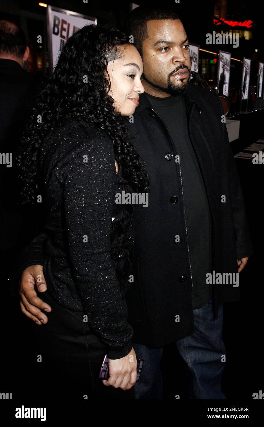Ice Cube, right, and Kimberly Woodruff arrive at the premiere of "The ...