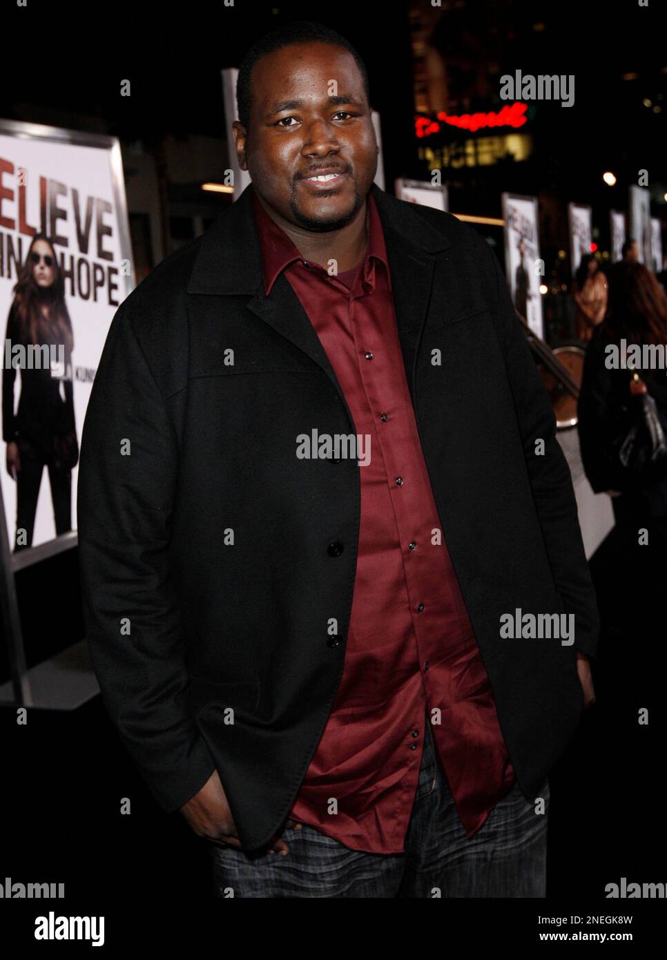 Quinton Aaron arrives at the premiere of "The Book of Eli" in Los ...