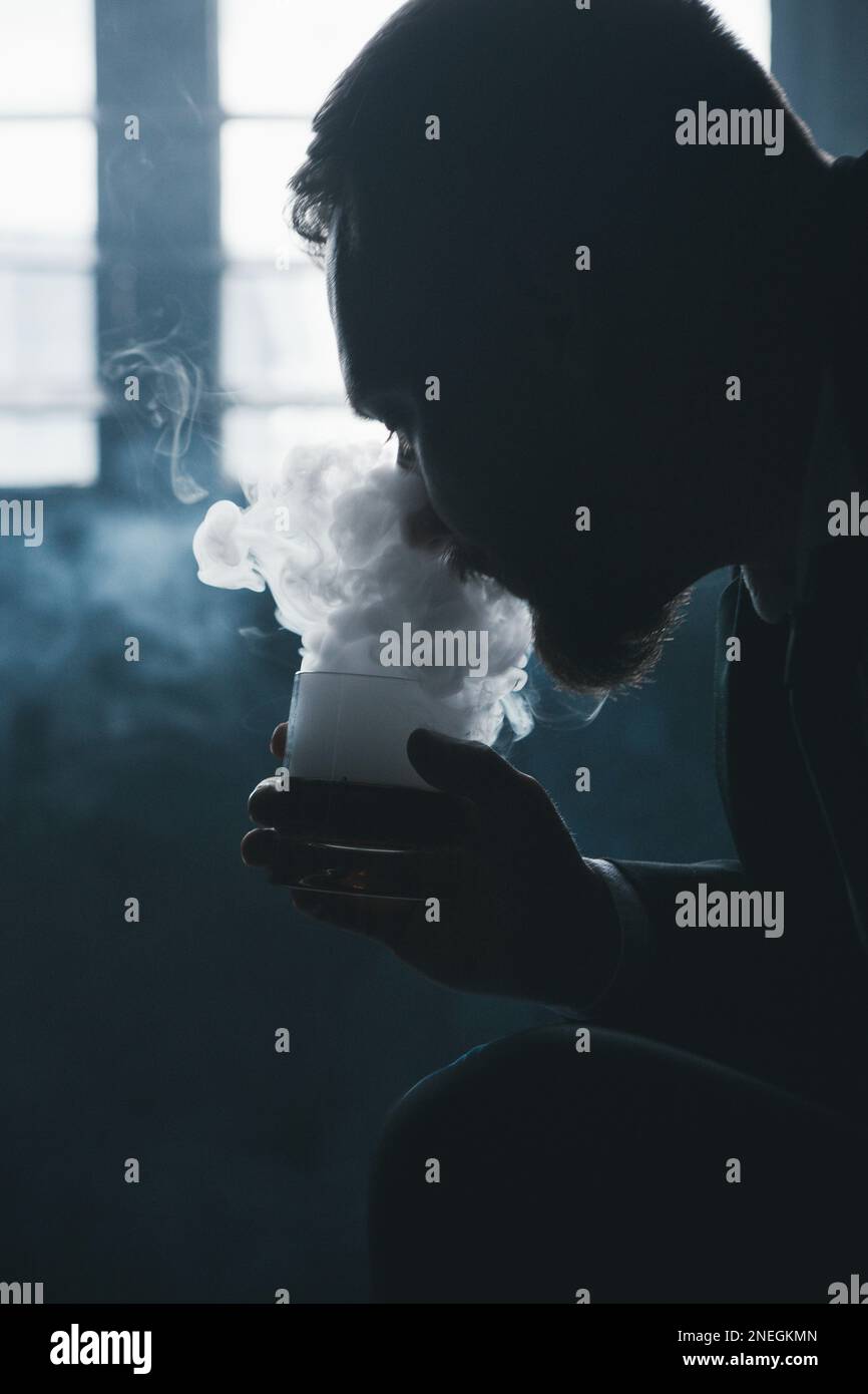 Alcoholic cold drink. Bad habits addiction Stock Photo - Alamy